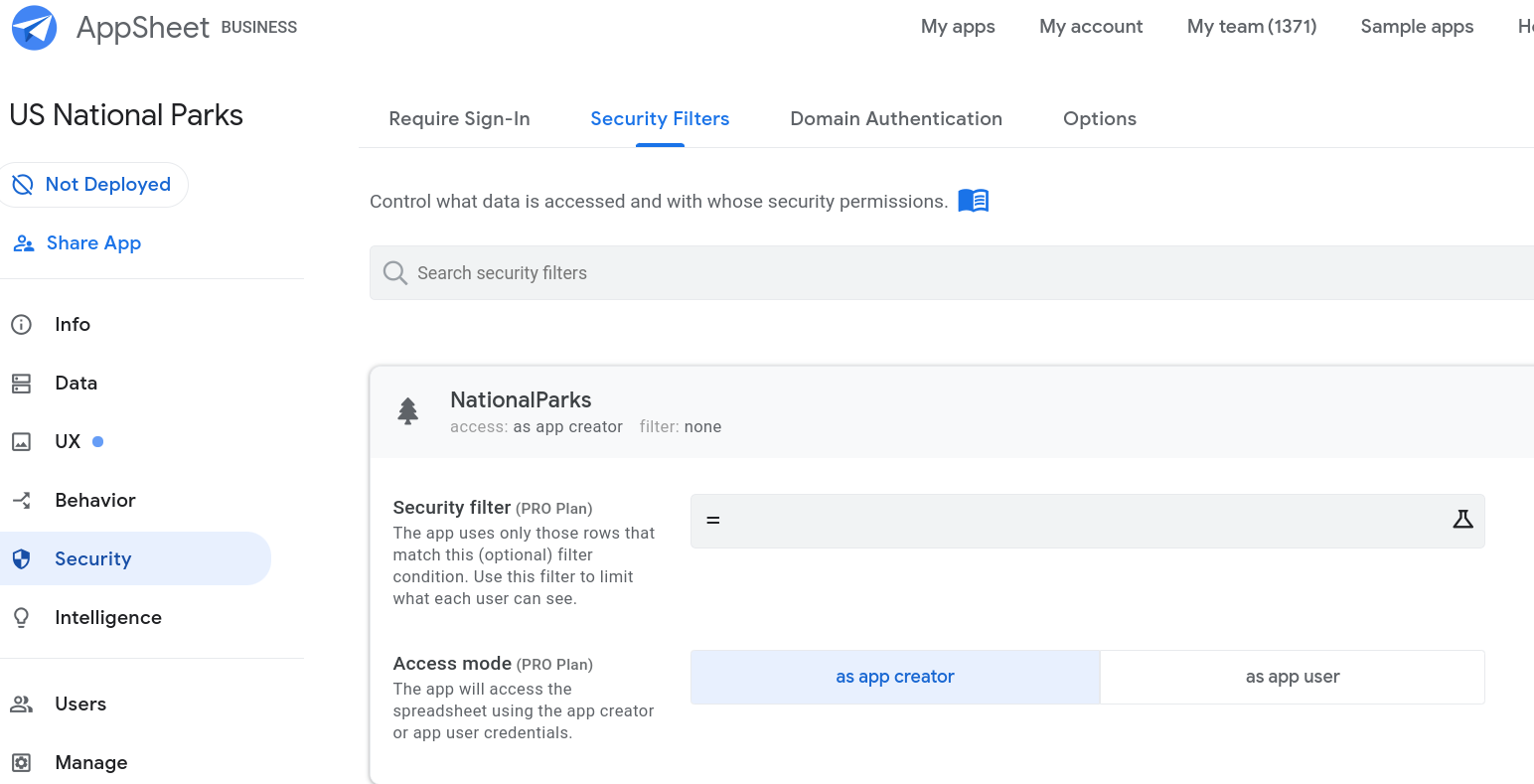 Access mode: as app creator or app user - AppSheet Help