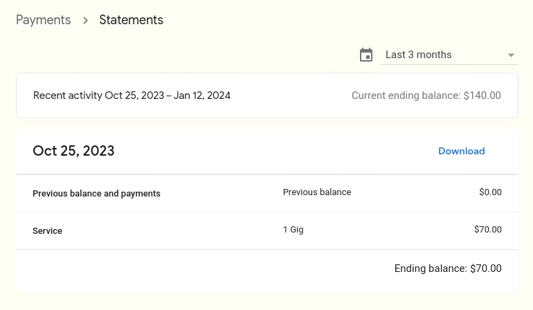 Google Fiber Bill – View or download your billing statement – WQWZK