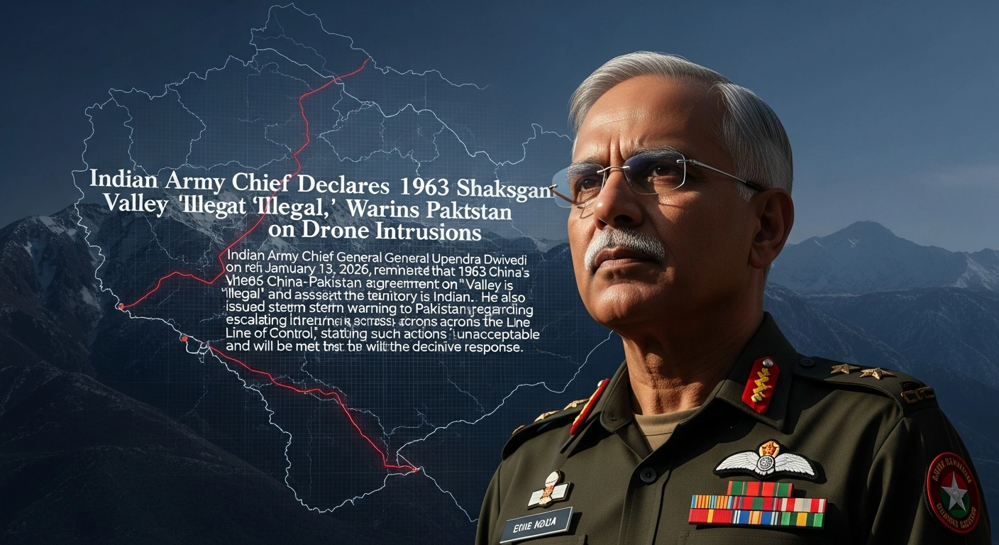 Indian Army Chief Declares 1963 Shaksgam Valley Pact 'Illegal,' Warns ...