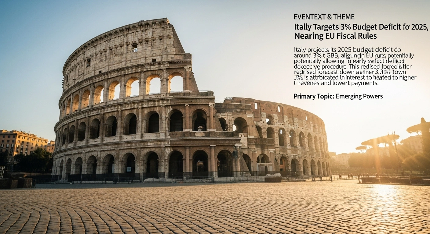 Italy Targets 3% Budget Deficit for 2025, Nearing EU Fiscal Rules