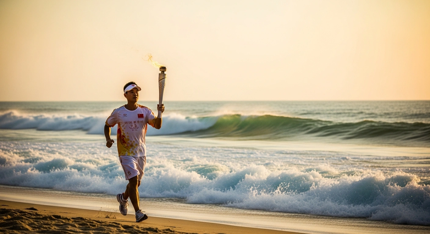 Torch Relay for 6th Asian Beach Games Held in Sanya