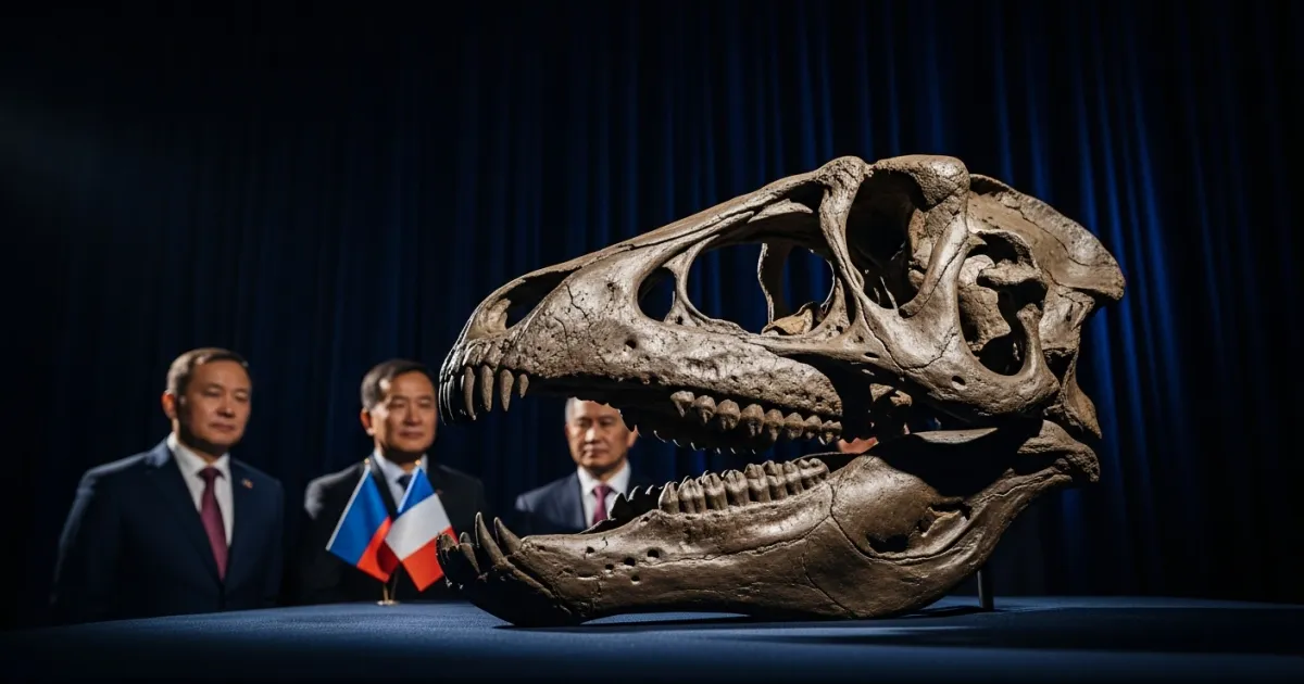 France Returns 70-Million-Year-Old Tarbosaurus Skeleton to Mongolia