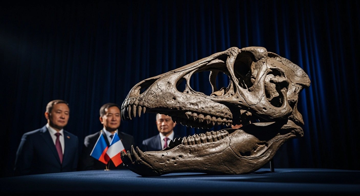 France Returns 70-Million-Year-Old Tarbosaurus Skeleton to Mongolia