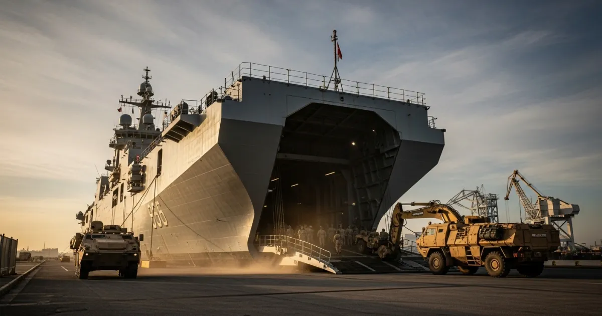 Turkish Amphibious Assault Ship TCG Anadolu Transports Forces for NATO ...