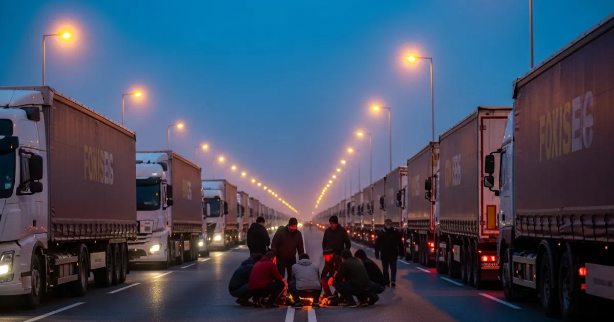 Montenegrin Truck Drivers Join Regional Blockade Protesting EU Entry Rules