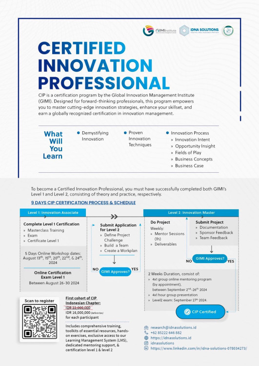 Become a Certified Innovation Professional - SWA.co.id