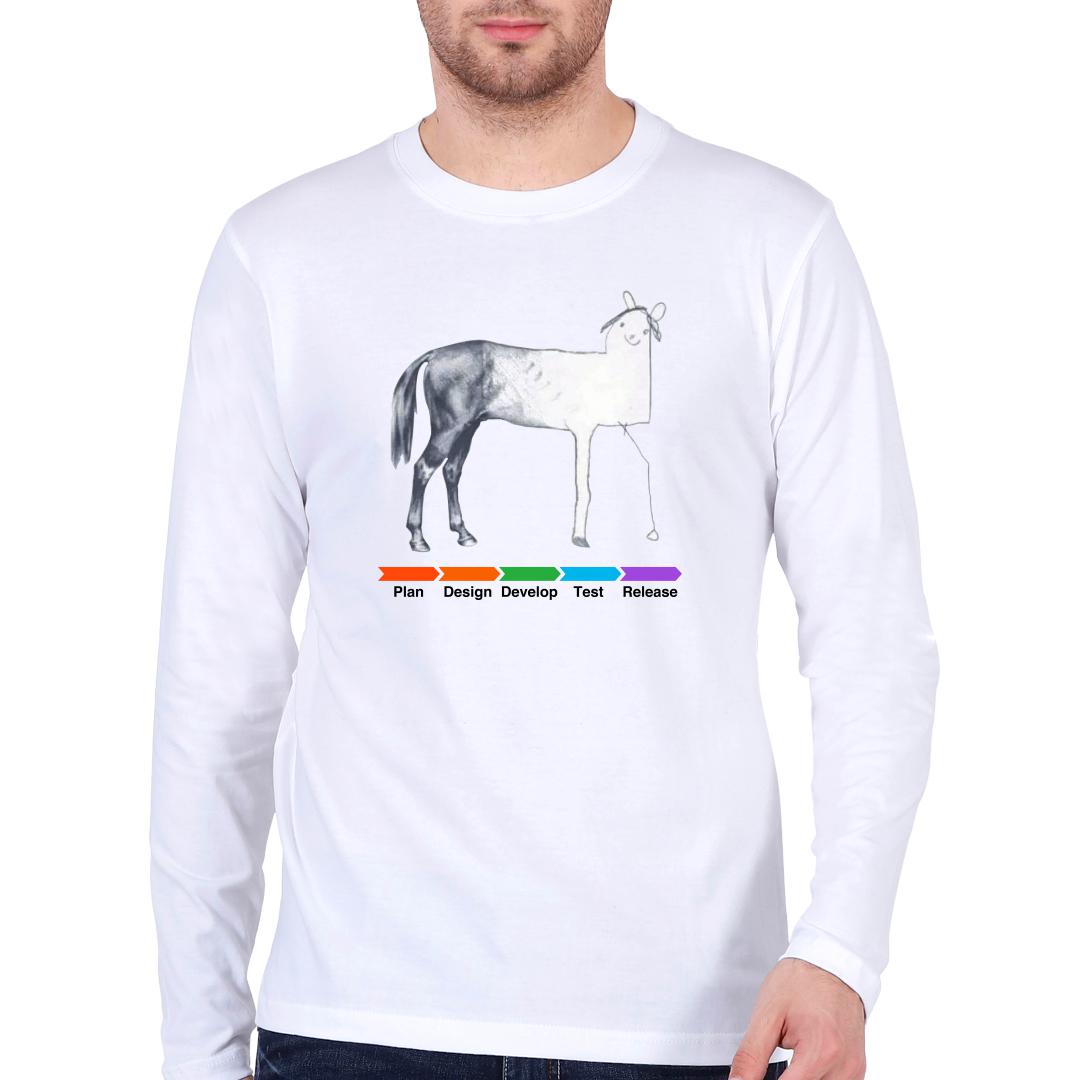 Our Agile Development Process Funny Programmer Developer Men's Full Sleeve T Shirt - Swag Swami