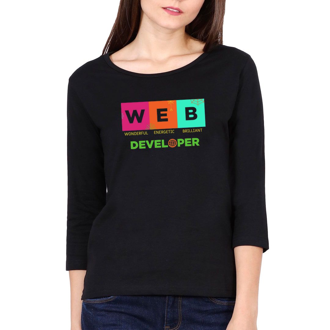 Web Javascript React Angular Vue Developer Cool Office Wear Women's T ...