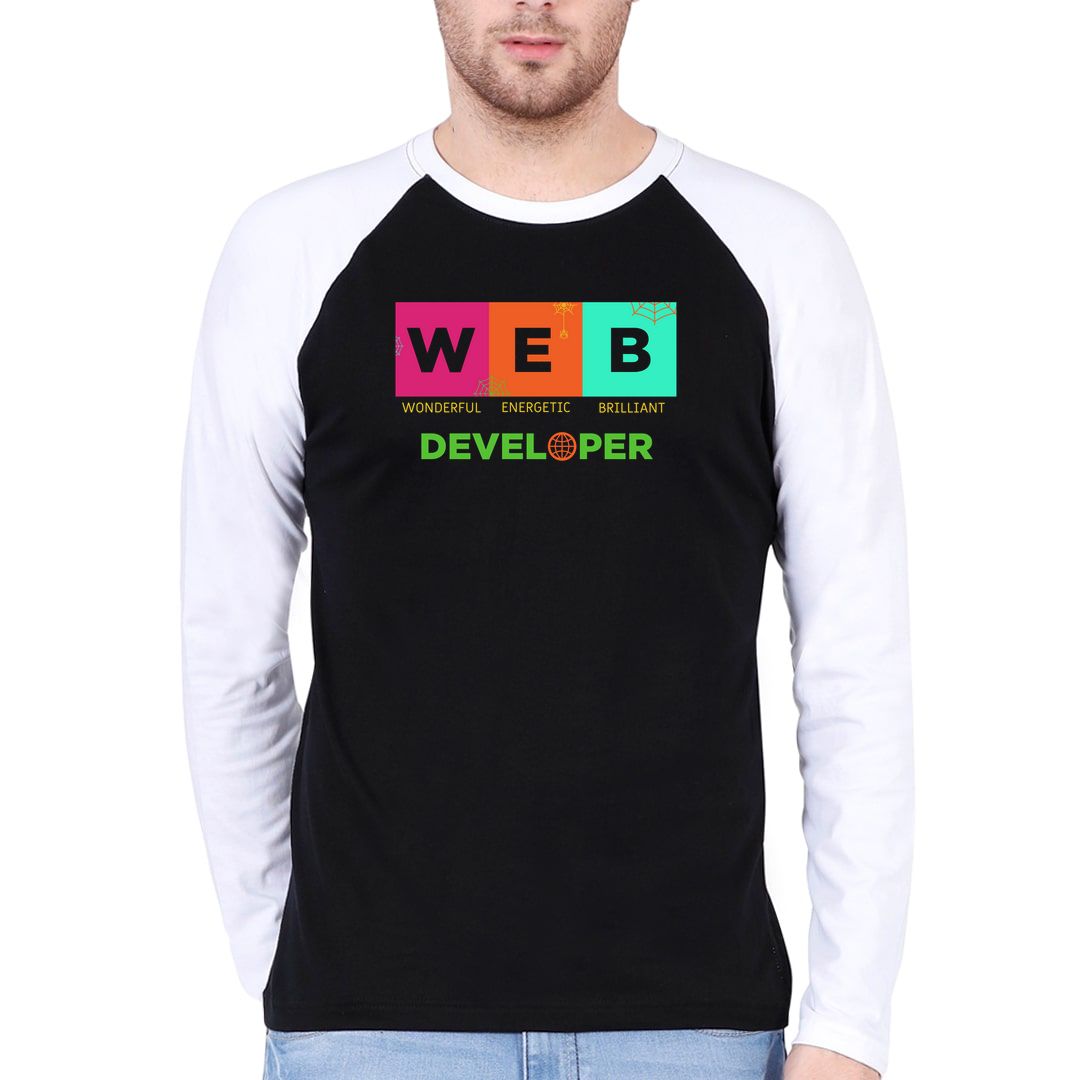 Web Javascript React Angular Vue Developer Cool Office Wear Women's 3/4th Sleeve T Shirt - Swag ...