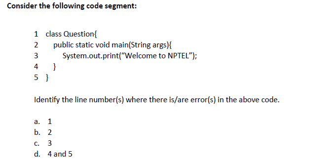 Nptel Programming In Java Week 2 Quiz Assignment Solution Siraj Tech Solution