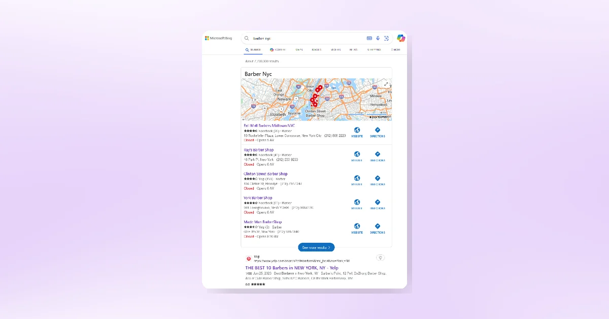 Microsoft Bing Tests Black Review Stars In Search Results