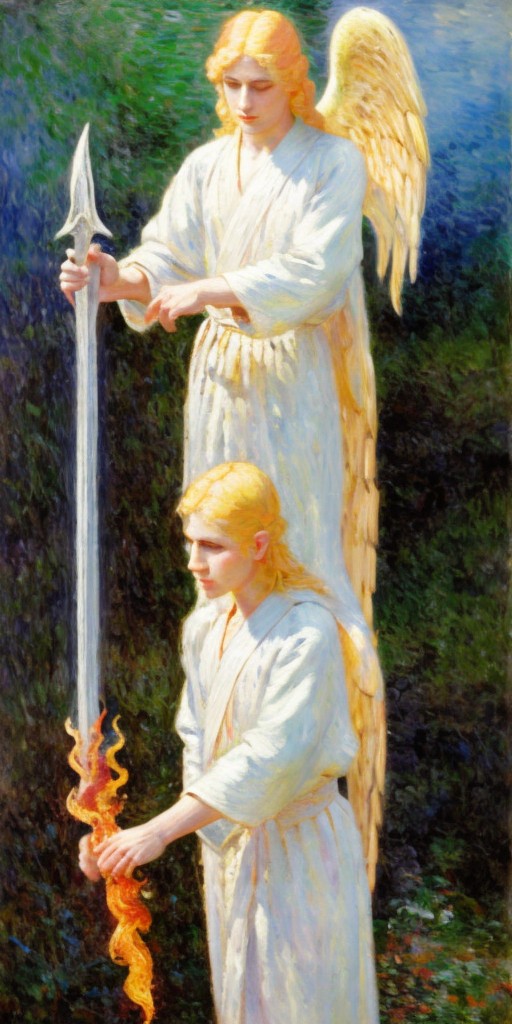 Let's say it's an angel guarding the Eden xD — Yodayo