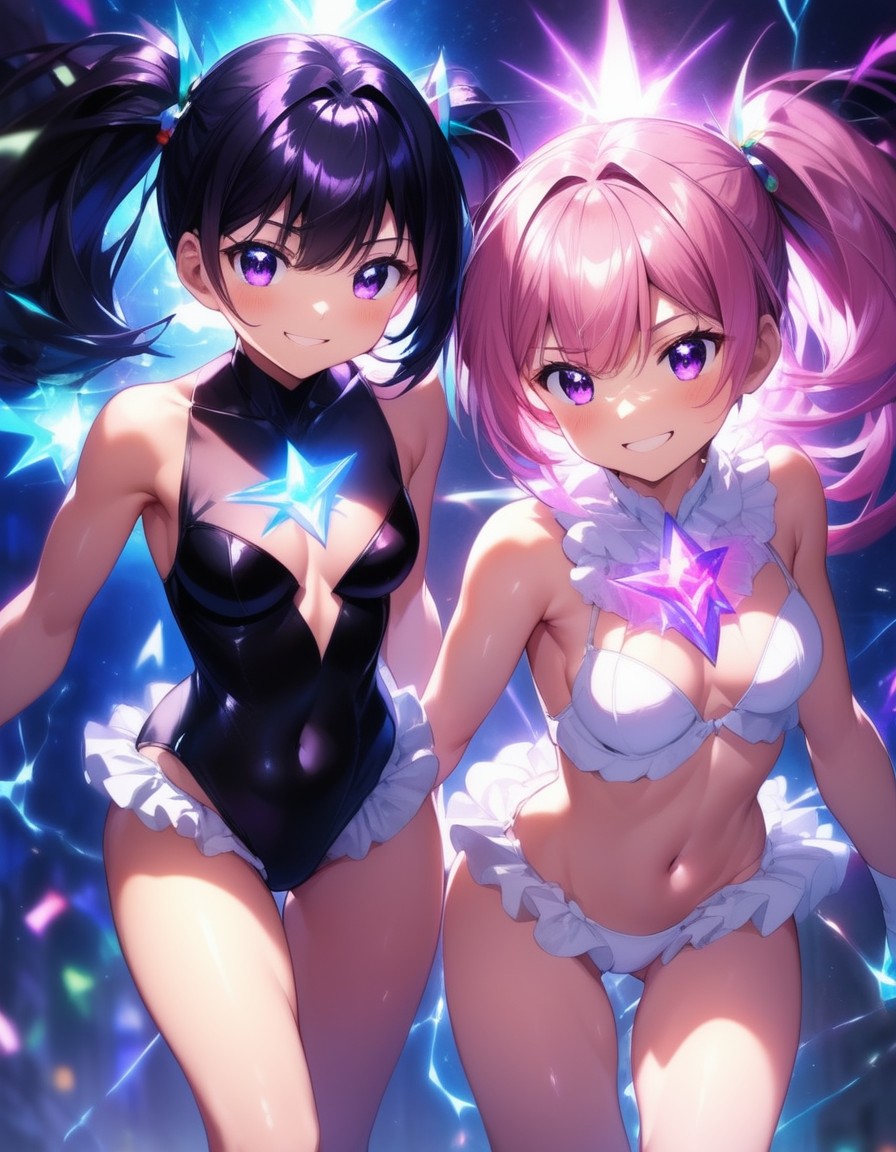 Yomi & Trixie - Corrupted Magical Girls — Yodayo