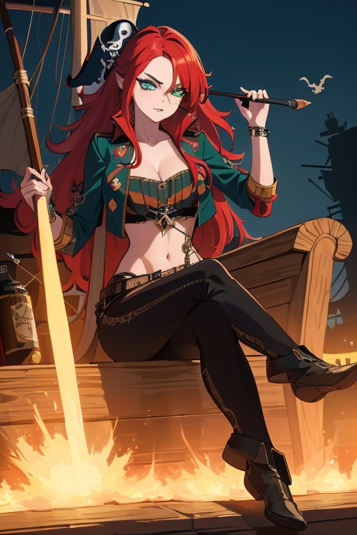 pirate girl flaming master — Yodayo