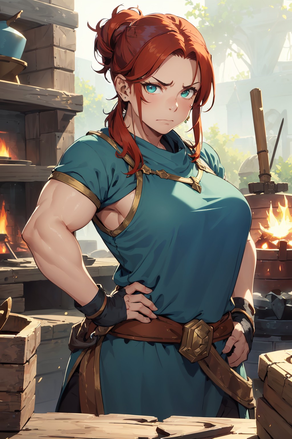 Dwarf Blacksmith (Female) — Yodayo