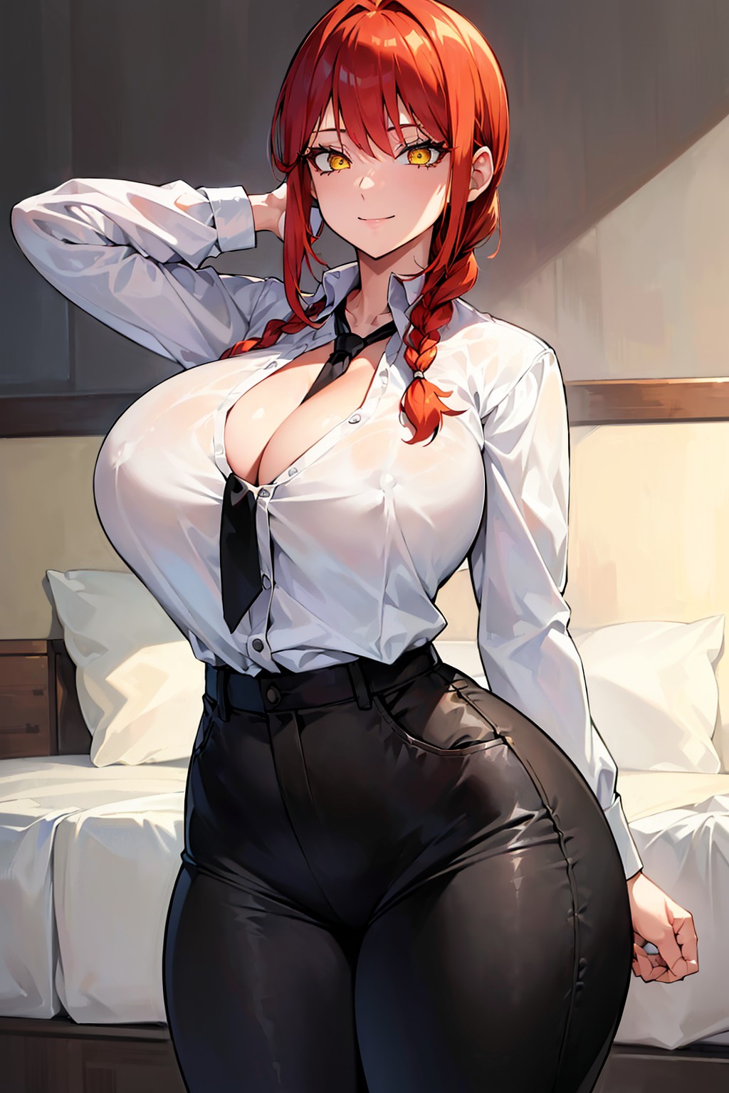 Makima is aware that you have been looking at her body I'm such a lewd manner lol! — Yodayo