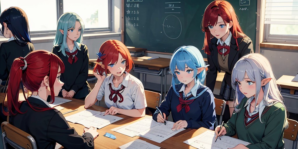 fantasy school with many races — Yodayo