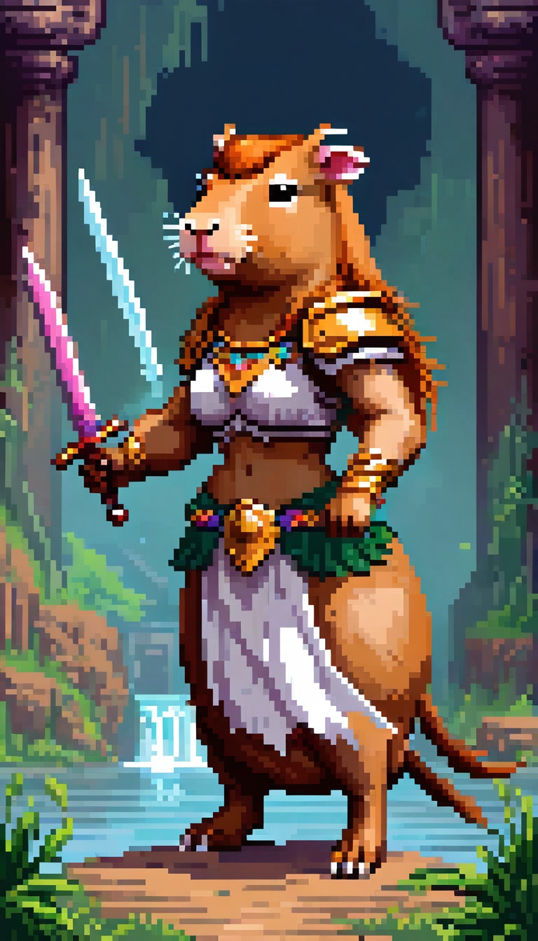 Capybara Warrior princess — Yodayo