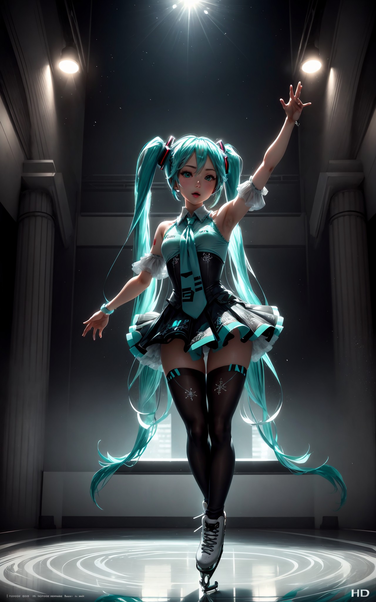 [AQUA'S CHALLENGE] Theme: ice skating | miku's month — Yodayo