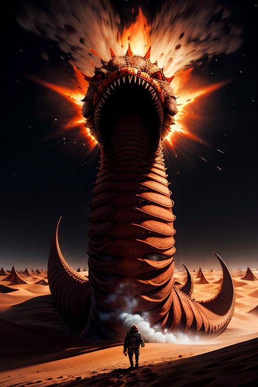 Fiery Sandworm — Yodayo