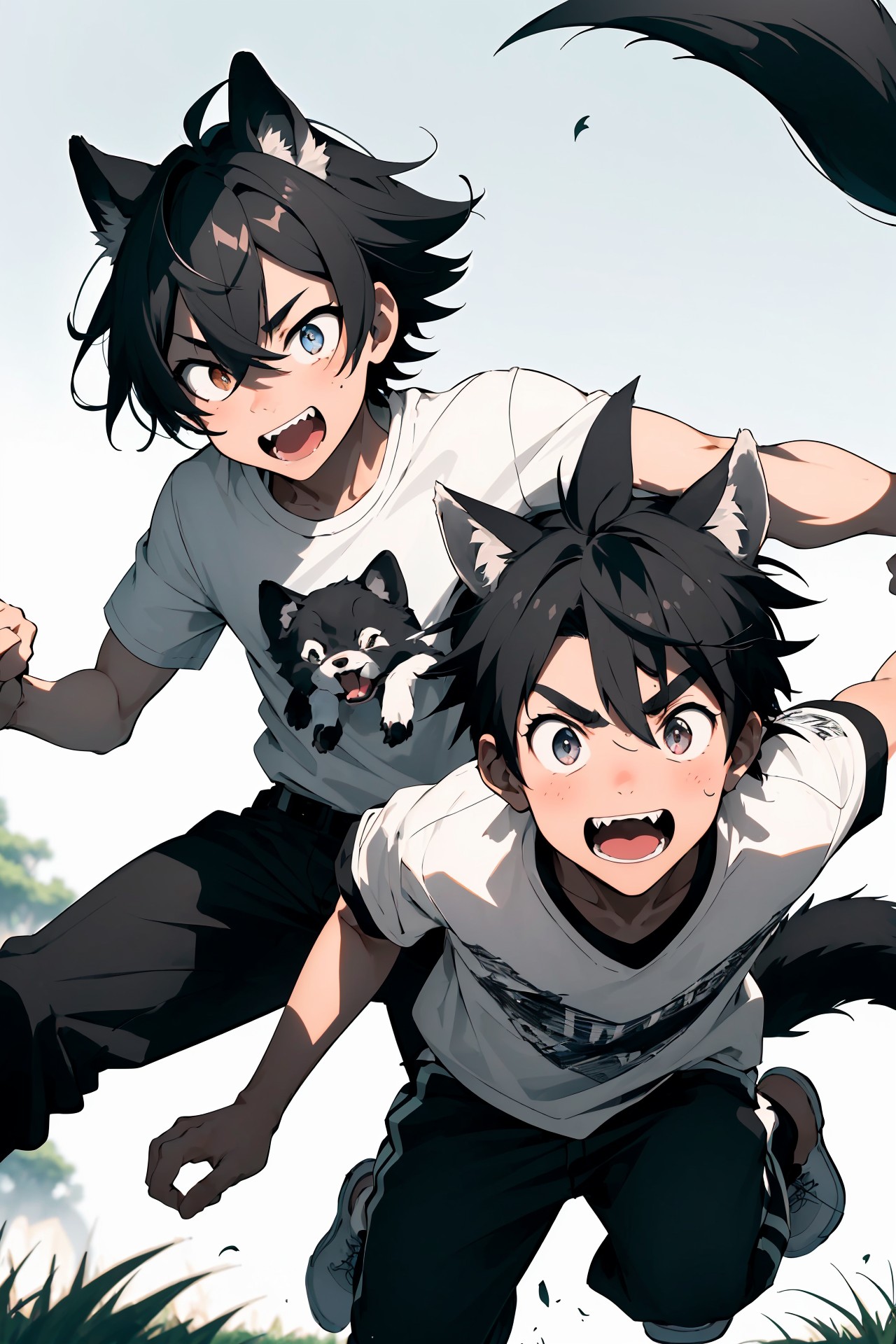 Furry boys playing (credits to: Alan Beecapedois) — Yodayo