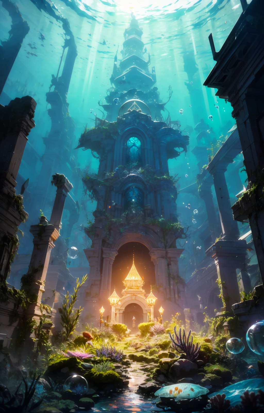 Underwater temple — Yodayo
