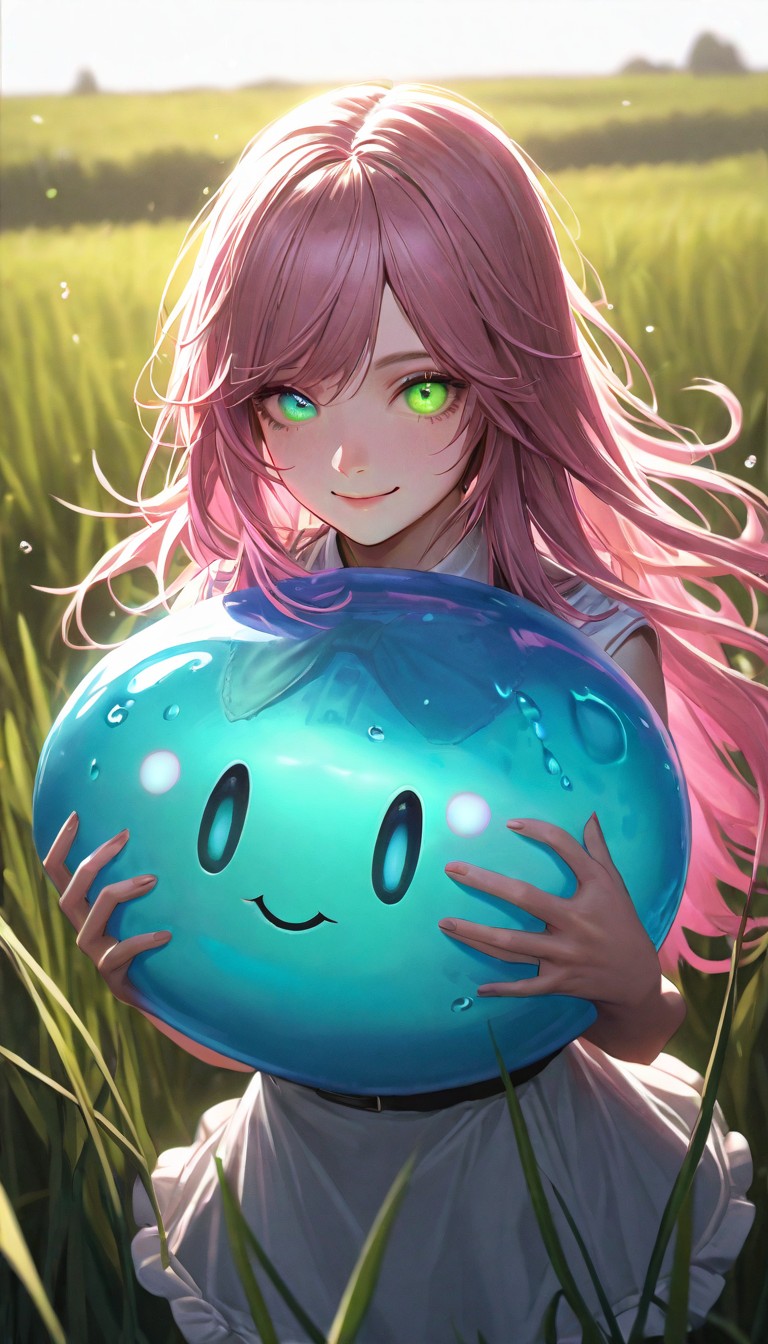 "If you're sad, you can hug my slime if want" — Yodayo