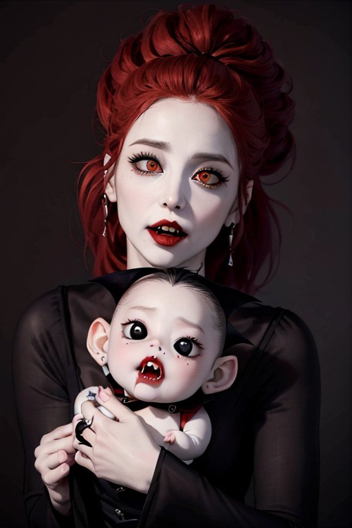 Vampire mother and baby — Yodayo