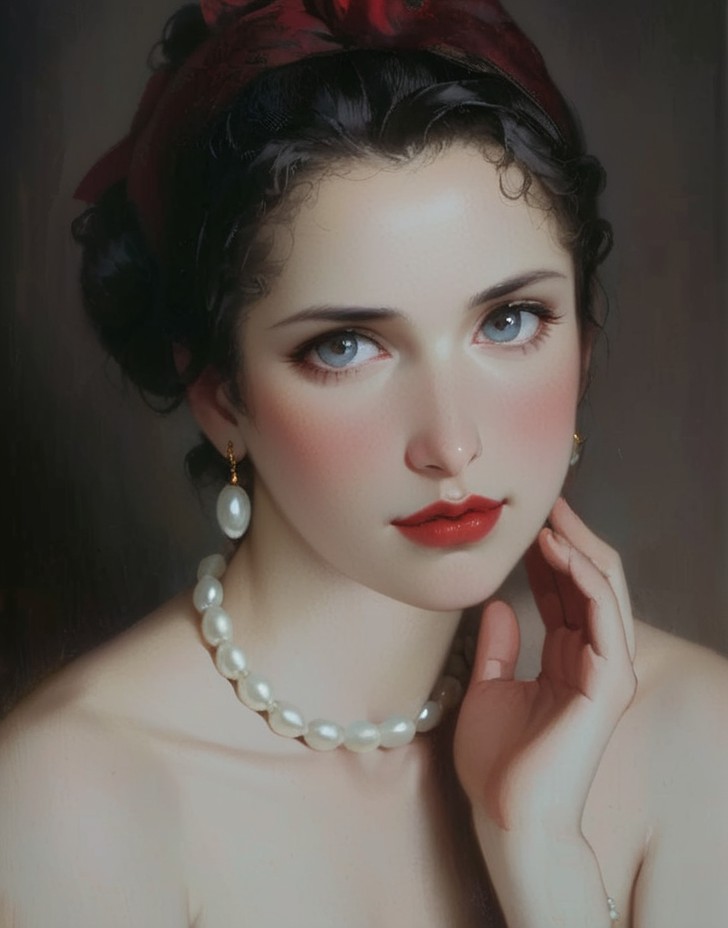 Portait of a lady in pearl Break Domain XL — Yodayo