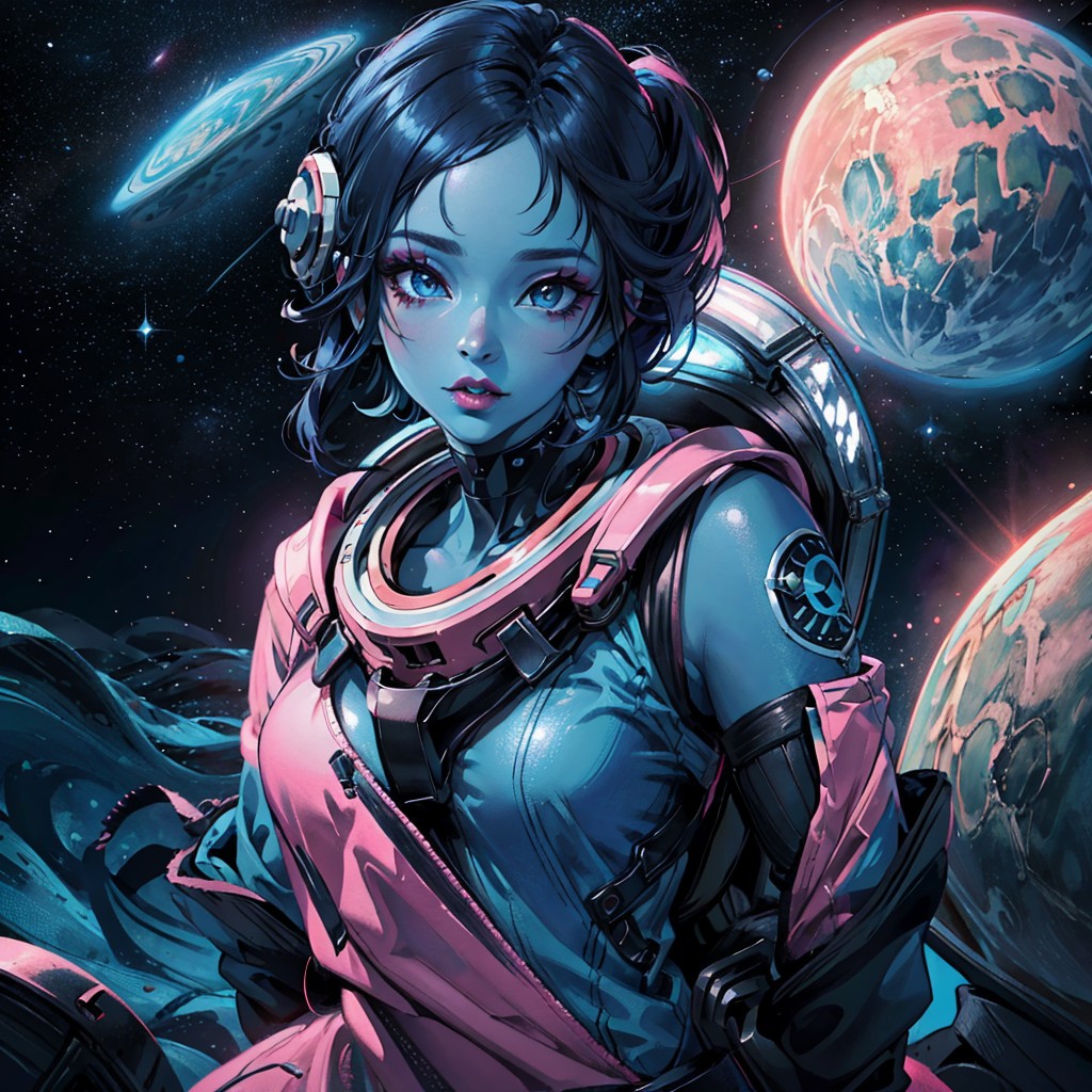 Blue-skinned alien 3 — Yodayo