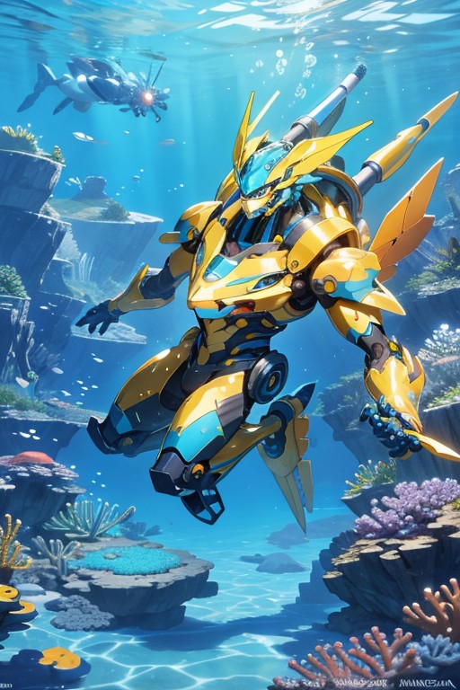 BM-0014c Aqua Carapace Sentinel Diver Type (4x) — Moescape