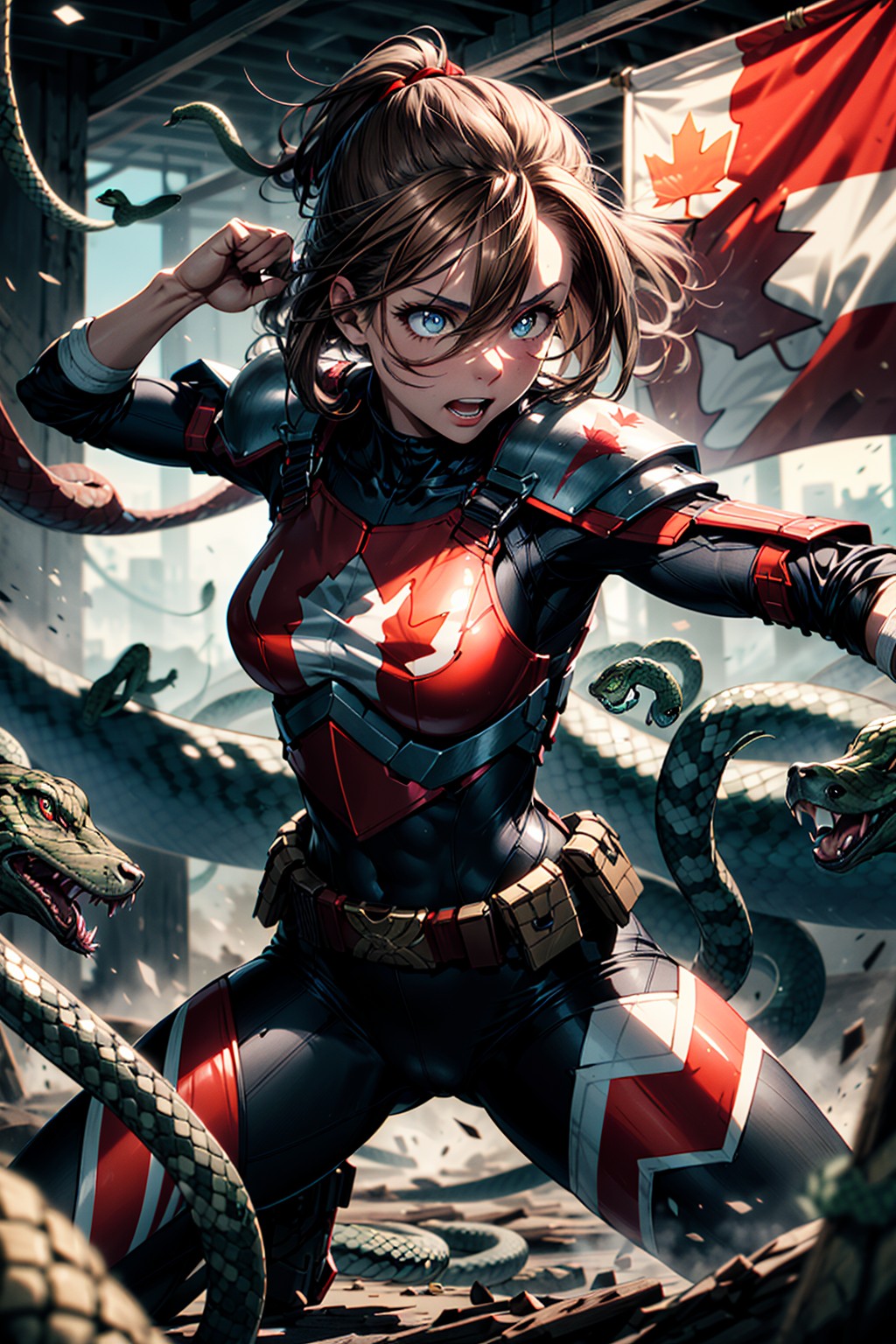 Beaver Girl vs Snakes — Yodayo