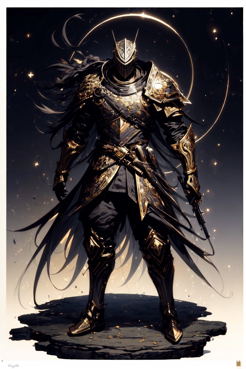 Gun knight in FromSoftware Form. — Yodayo