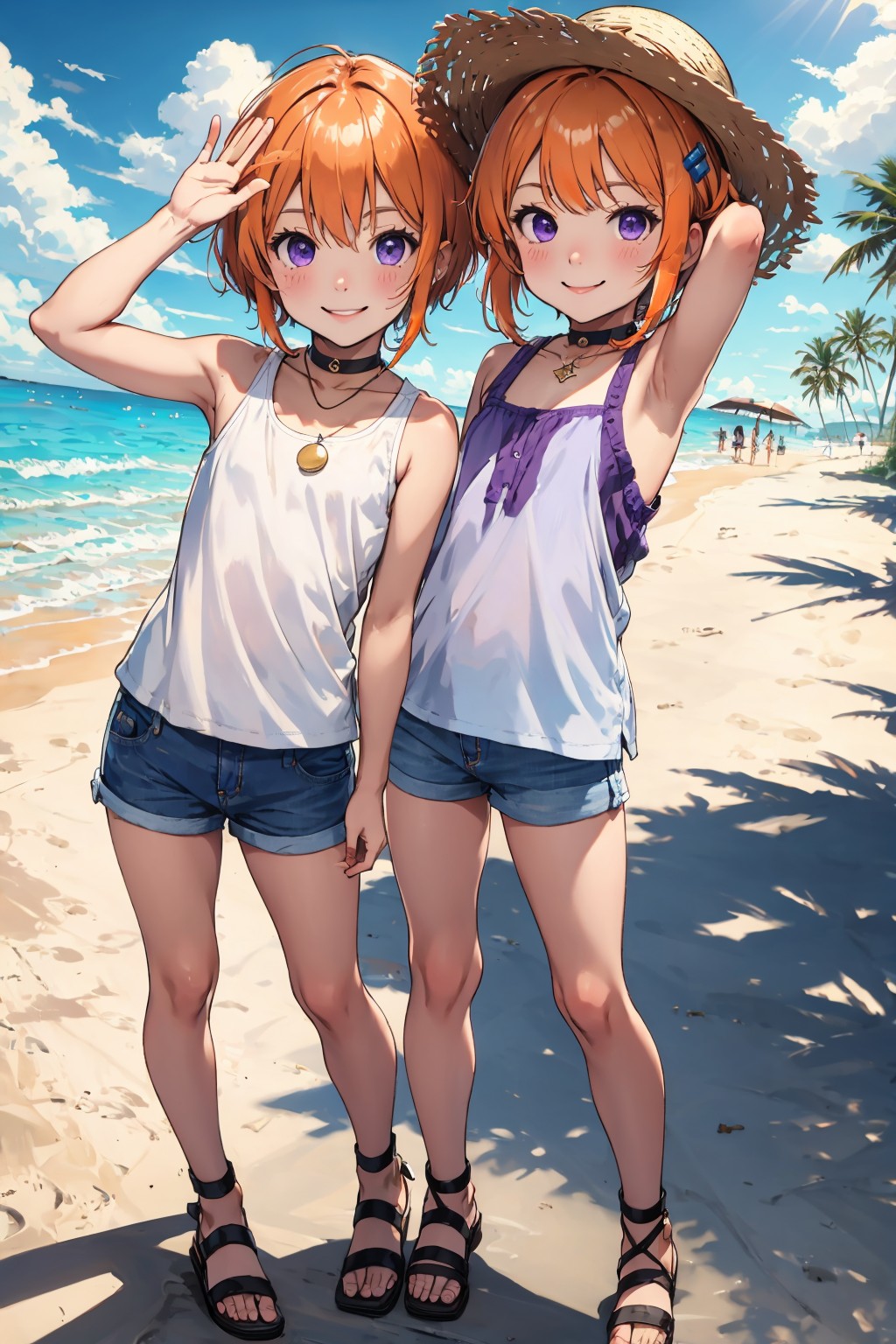 Puru and Puru Two together at the beach — Yodayo