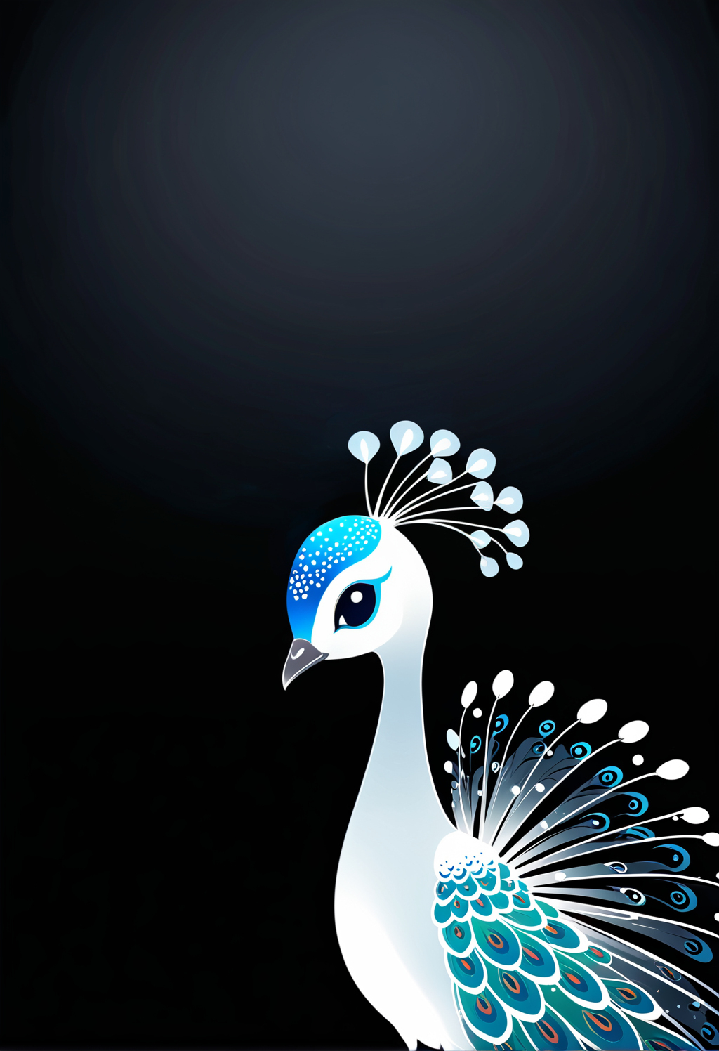 white peacock chibi, Clipart — Yodayo