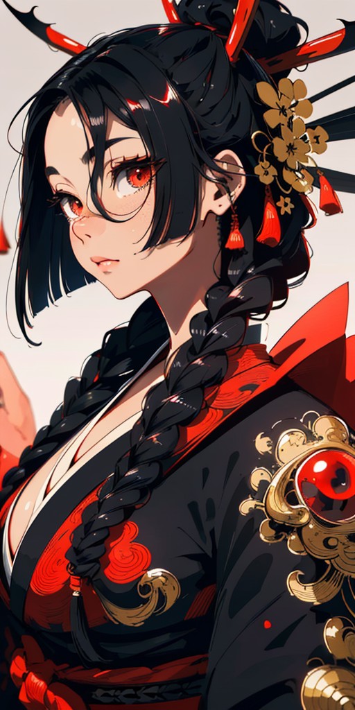 Kimono Girl serious — Yodayo
