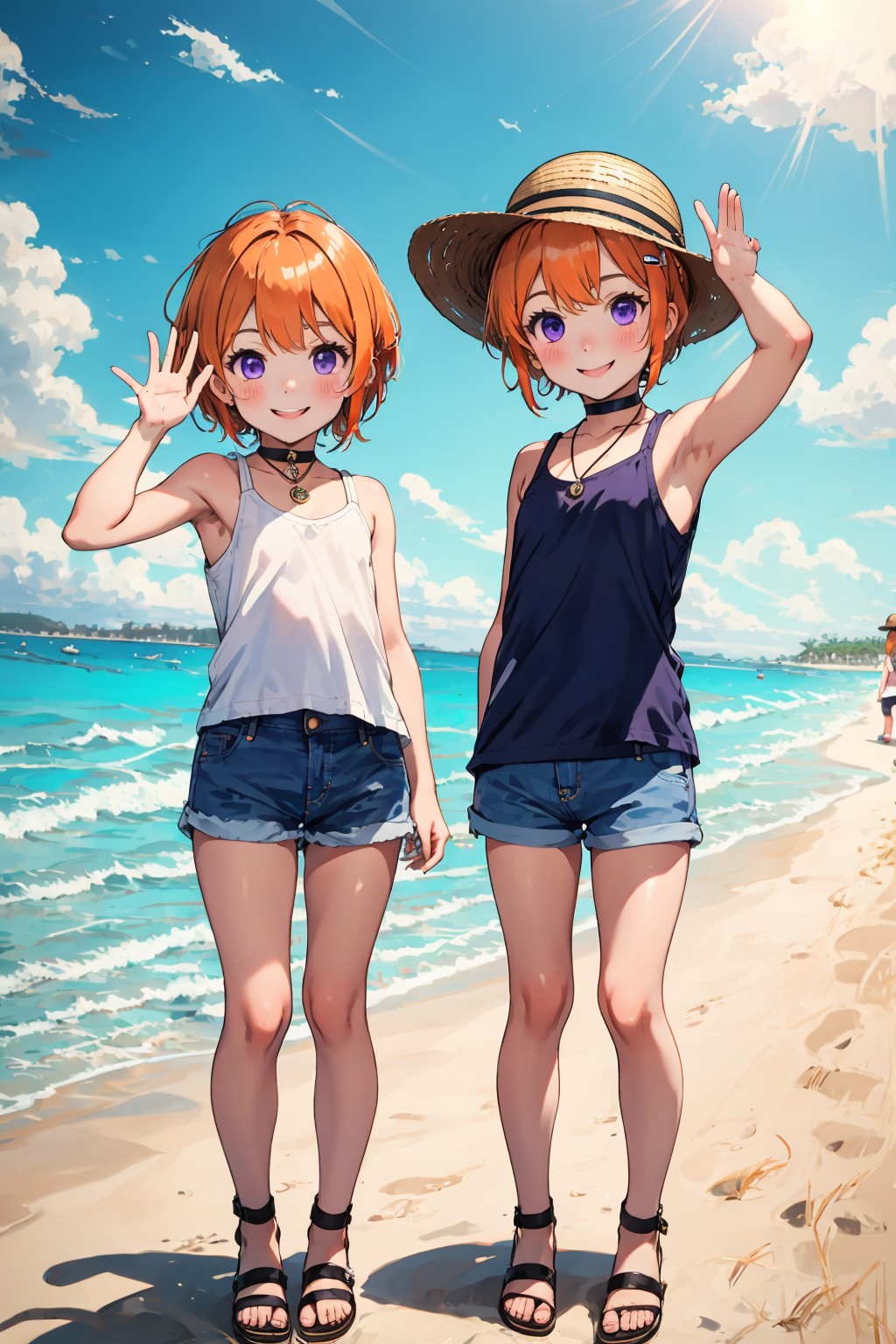 Puru and Puru Two together at the beach — Yodayo