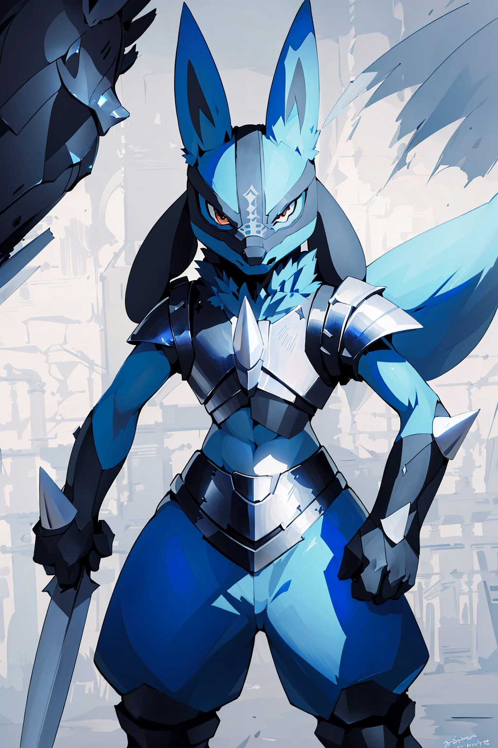 Lucario the Aura Knight (7) — Yodayo