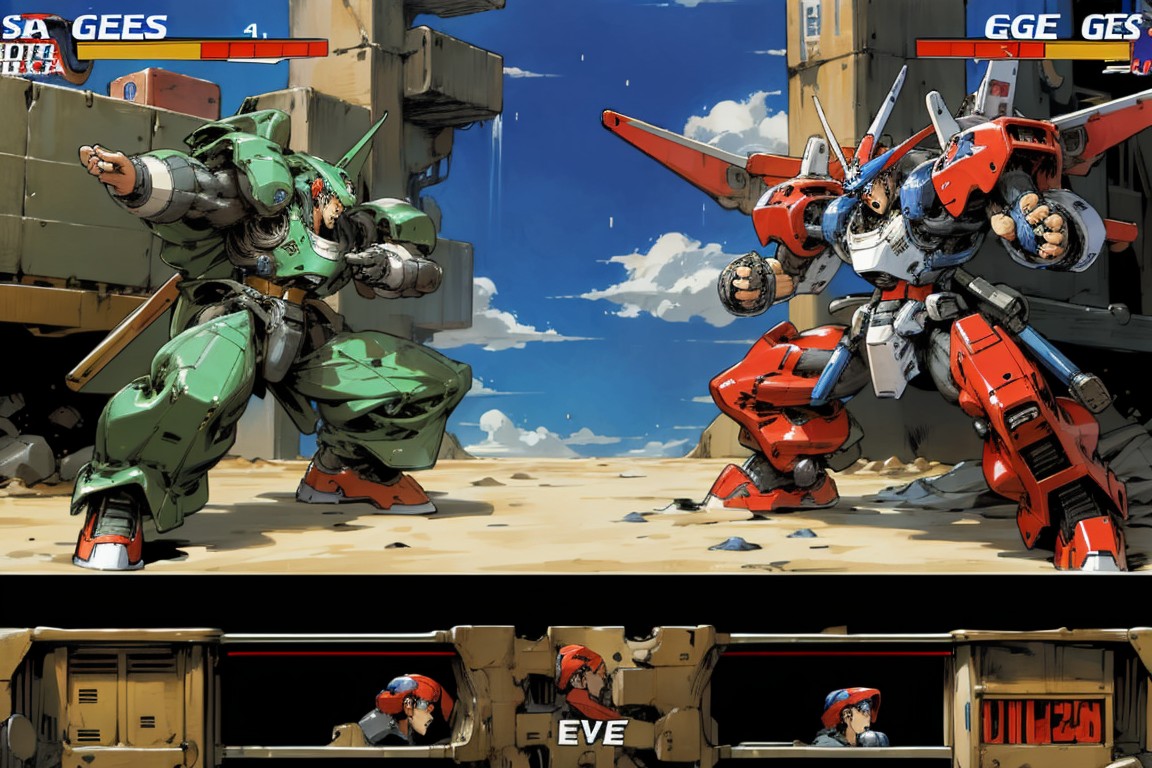 Retro mecha fighting game #3 — Yodayo