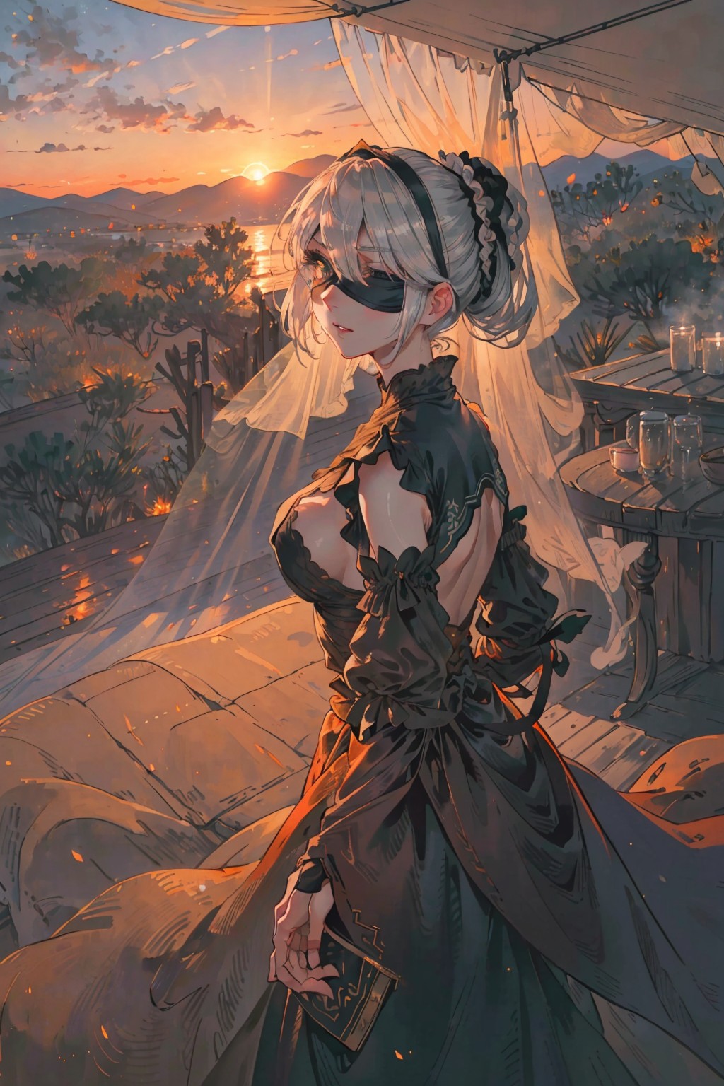 Waifu 2b in the desert. I love seeing her smile. — Yodayo
