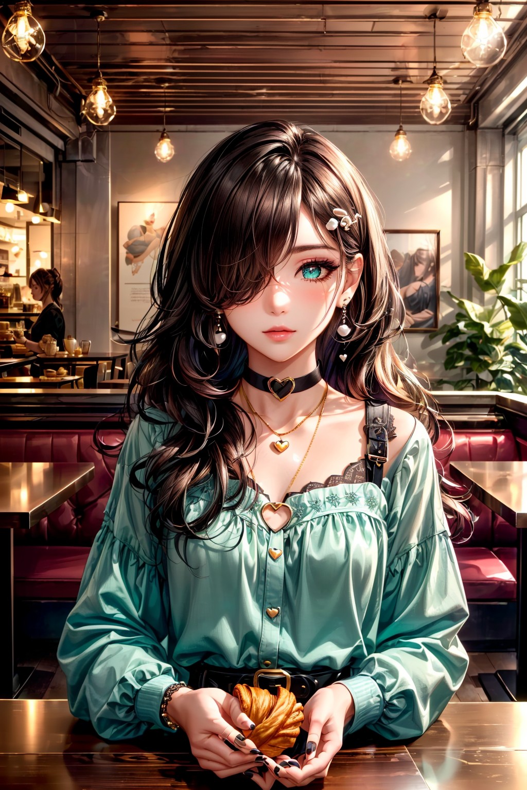 (Call me Toni 100k likes challenge) Vera at a cafe - Ghost edition — Yodayo
