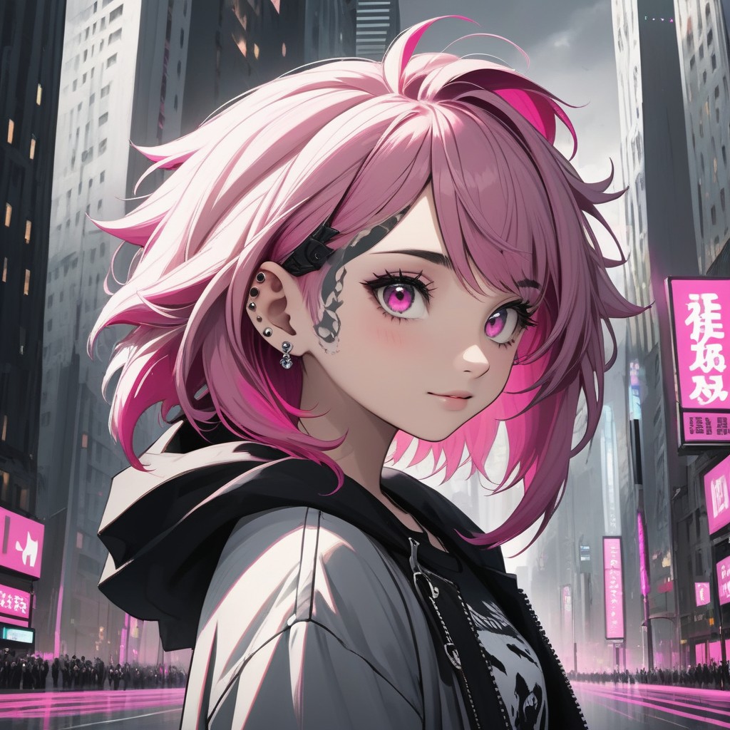 Pink Emo Girl V2 — Yodayo