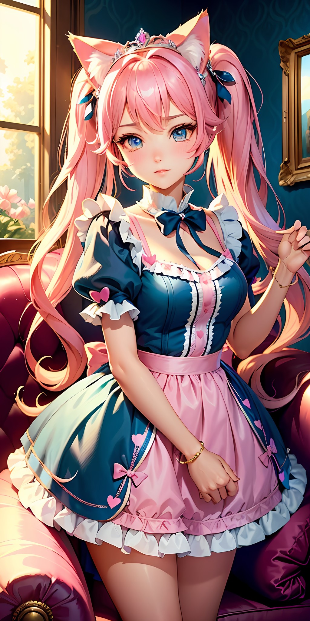 Yodayo - (Narrative prompt test) Princess Chloe posing for a royal ...