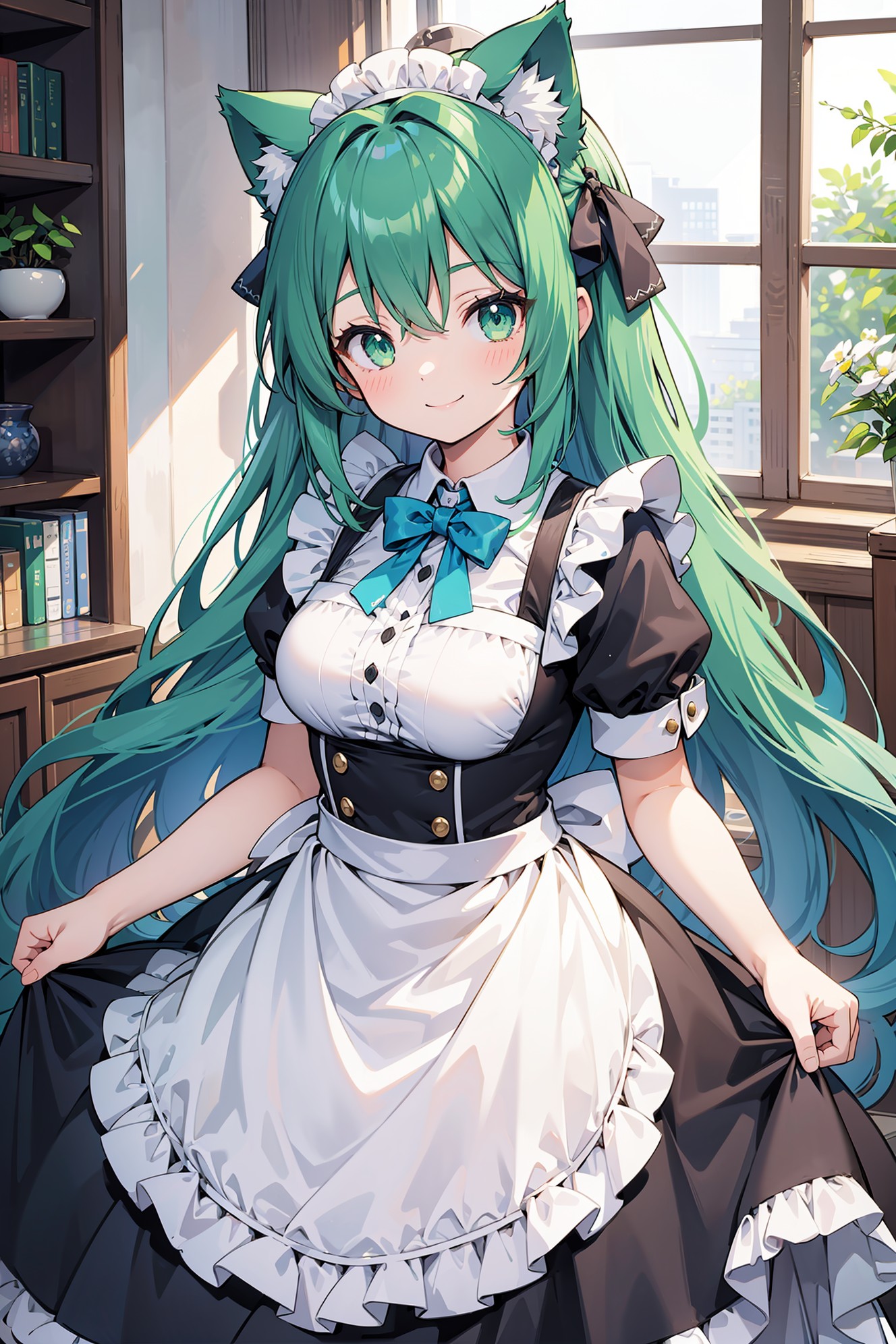 Your humble maid, at your service! 💚🍵 — Yodayo