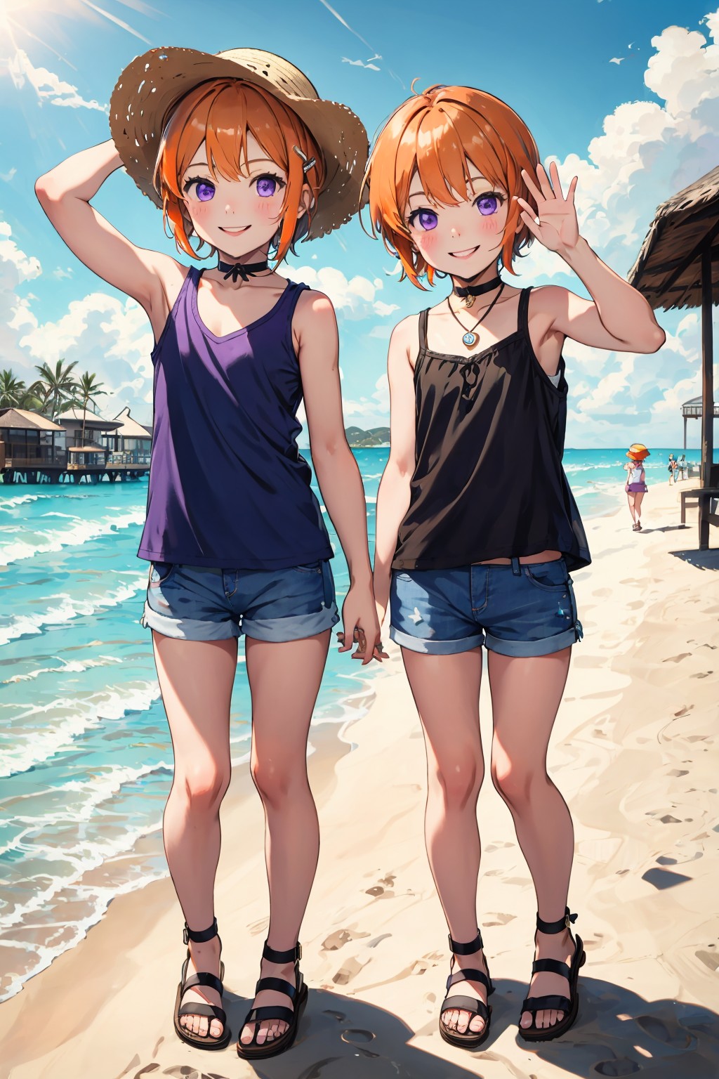 Puru and Puru Two together at the beach — Yodayo