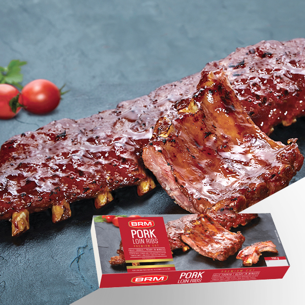 BRM Sticky Pre Cooked Marinated Loin Ribs 700g | Table View Butchery