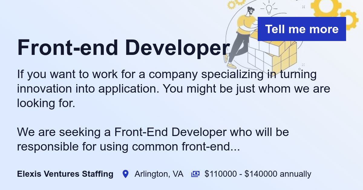 Front-end Developer role for you!