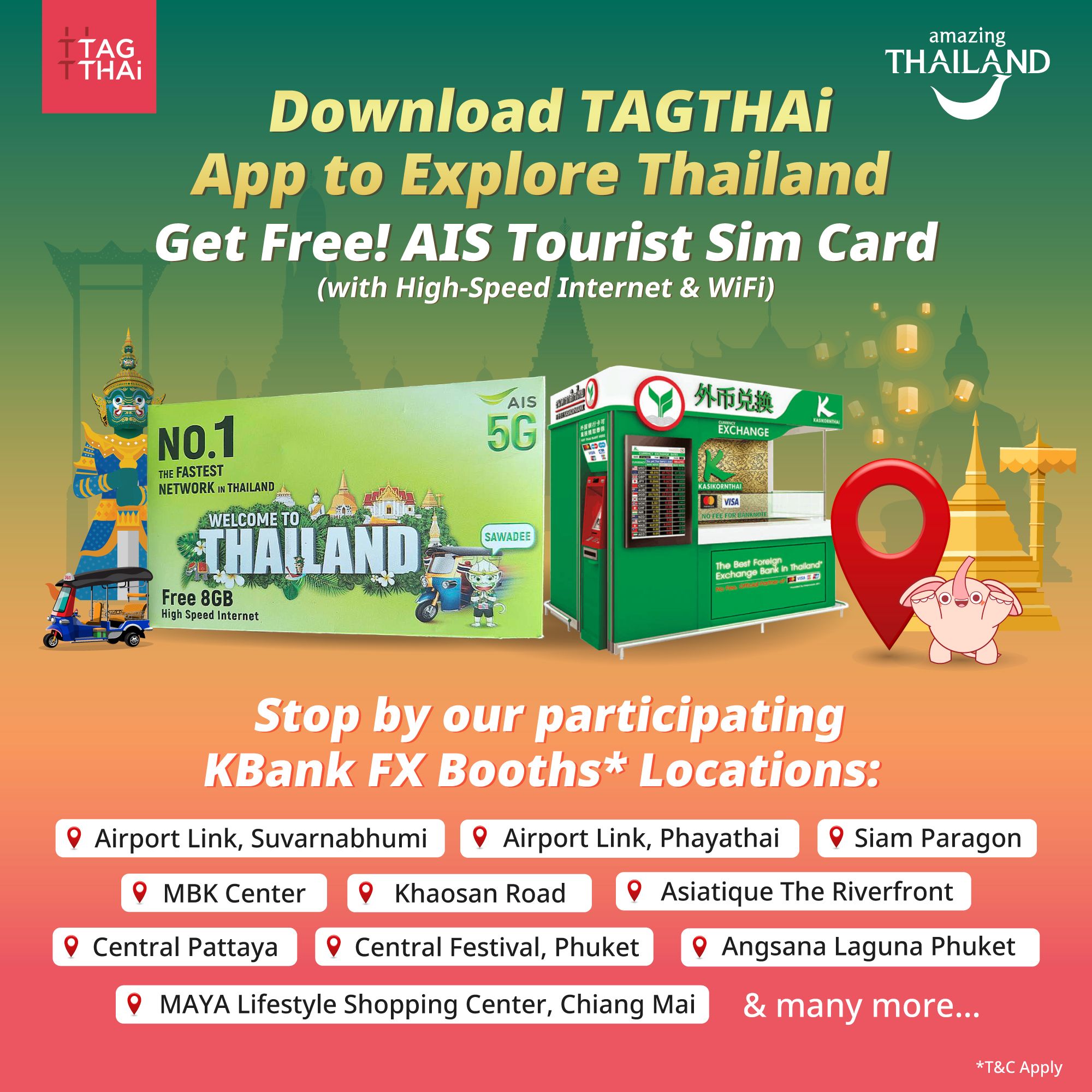 Stay Connected in Thailand with AIS Free Tourist SIM Card - TAGTHAi