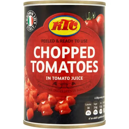 Chopped Tomato Small Tin Case 12x400g - Supra Fast Food Supplies Ltd ...