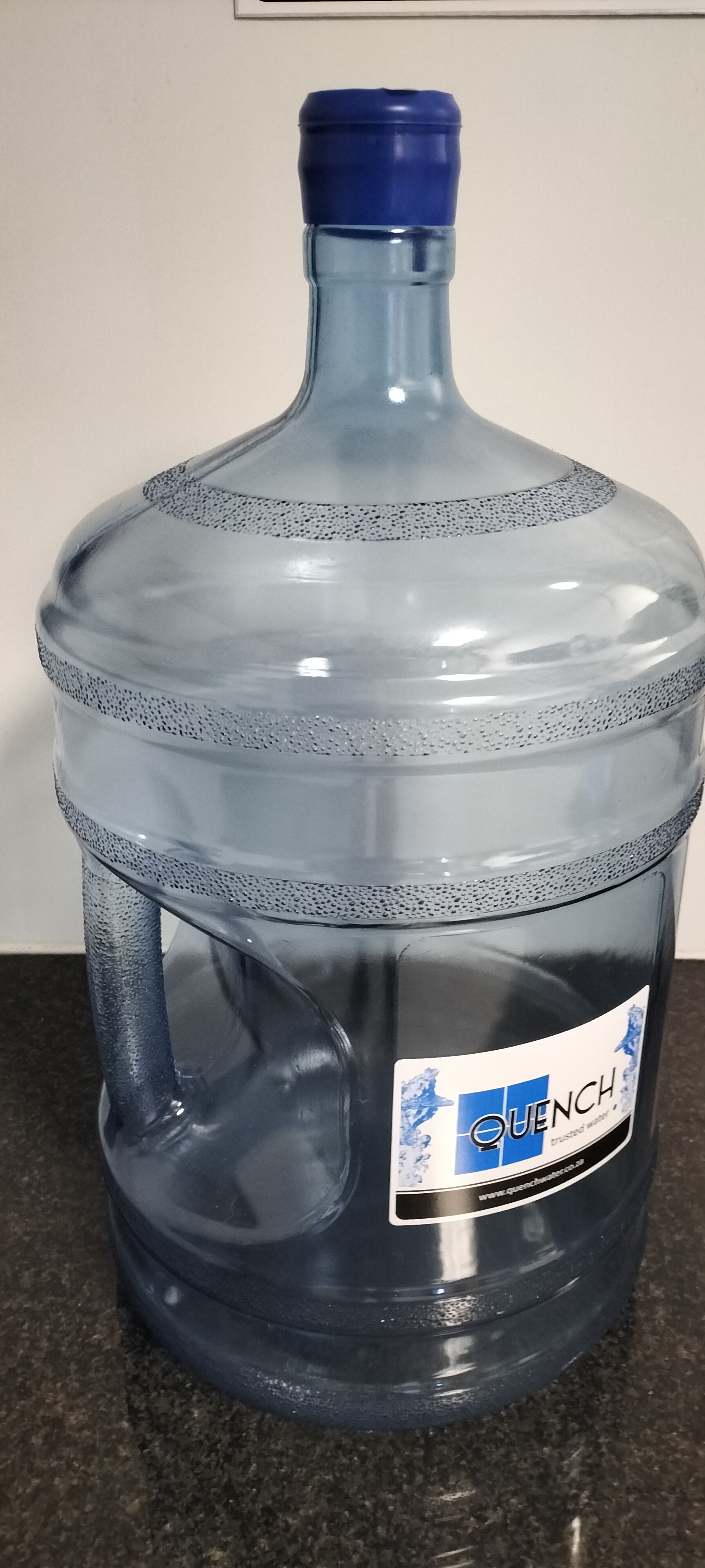 19L with handle, water and Cap - Blue - Quench Water | Take App